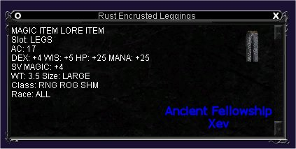 Rust Encrusted Leggings :: Items :: EverQuest :: ZAM