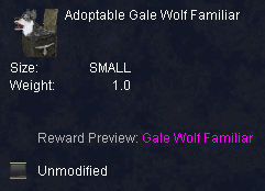 Adoptable Gale Wolf Familiar :: Items :: EverQuest :: ZAM