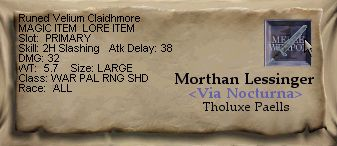 Runed Velium Claidhmore :: Items :: EverQuest :: ZAM