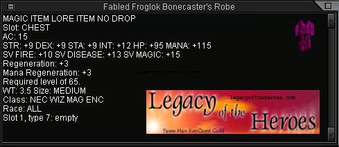 Fabled Froglok Bonecaster's Robe :: Items :: EverQuest :: ZAM