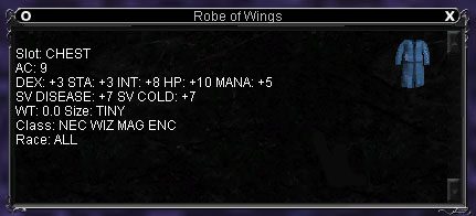 Robe of Wings :: Items :: EverQuest :: ZAM