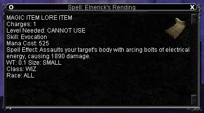 Spell: Elnerick's Rending :: Items :: EverQuest :: ZAM