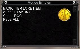Rogue Emblem :: Items :: EverQuest :: ZAM