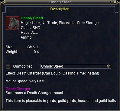 Unholy Steed :: Items :: EverQuest :: ZAM