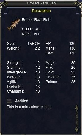 Broiled Raxil Fish :: Items :: EverQuest :: ZAM