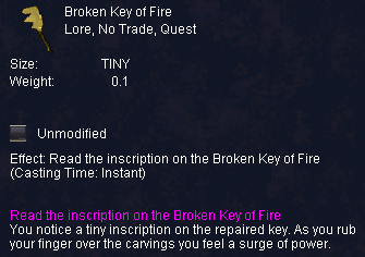 Broken Key of Fire :: Items :: EverQuest :: ZAM