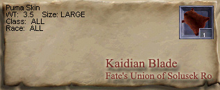 Puma Skin :: Items :: EverQuest :: ZAM