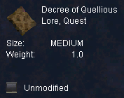 Decree of Quellious :: Items :: EverQuest :: ZAM