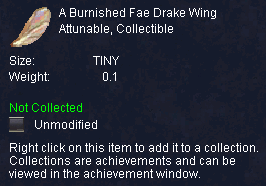 A Burnished Fae Drake Wing :: Items :: EverQuest :: ZAM