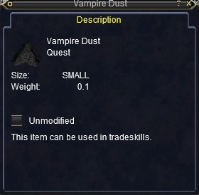 Vampire Dust :: Items :: EverQuest :: ZAM