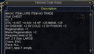 Tailored Cloth Robe :: Items :: EverQuest :: ZAM