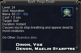 Feign Death :: EverQuest :: ZAM