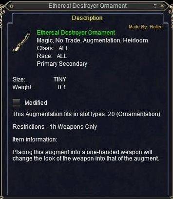 Ethereal Destroyer Ornament :: Items :: EverQuest :: ZAM