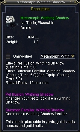 Metamorph: Writhing Shadow :: Items :: EverQuest :: ZAM