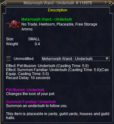 Metamorph Wand - Underbulk :: Items :: EverQuest :: ZAM