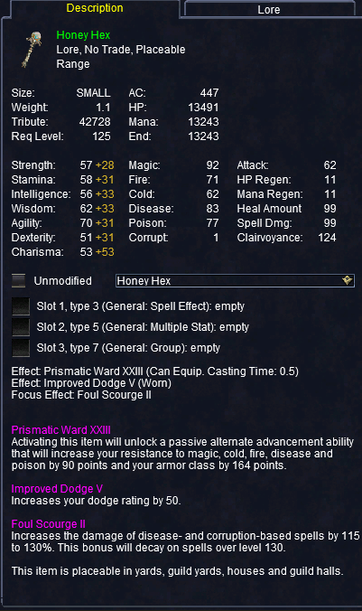 Honey Hex :: Items :: EverQuest :: ZAM
