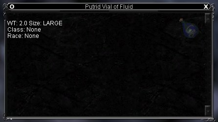 Putrid Vial of Fluid :: Items :: EverQuest :: ZAM