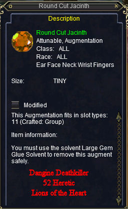 Round Cut Jacinth :: Items :: EverQuest :: ZAM